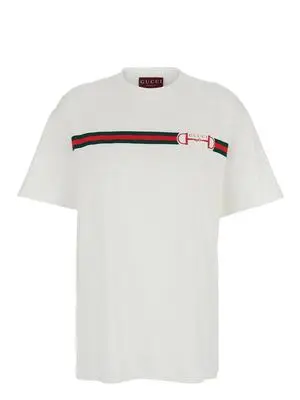 Gucci Cotton T-shirt With Logo Print - White