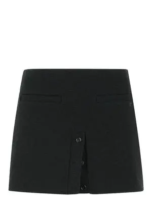 COURREGES Cotton Blend Miniskirt - Black