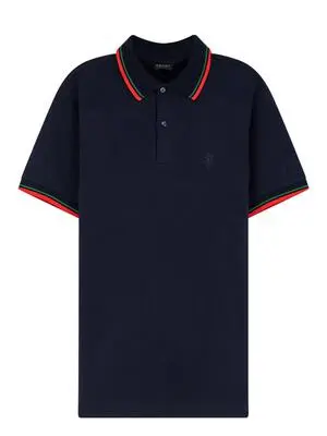 Gucci Cotton Polo Shirt With Embroidered Logo On The Front - Multicolor