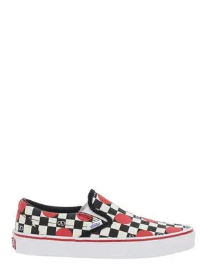 Valentino Garavani Check Motif Vlogo Print Cotton Sneaker - Multicolor