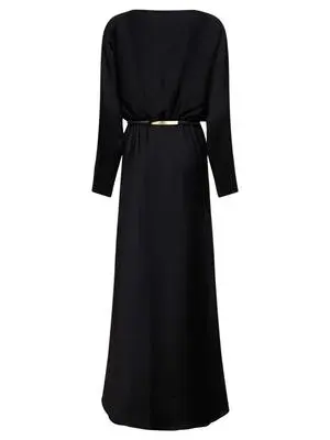 Max Mara Lightweight Satin Msepentola Long Dress - Multicolor