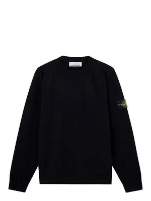 Stone Island Virgin Wool Blend Sweater - Black