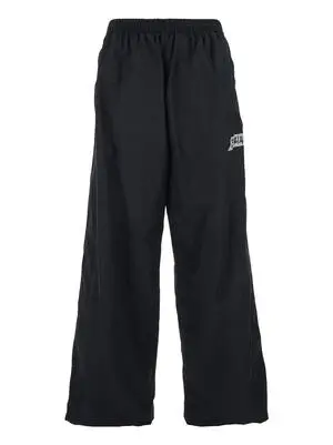 Balenciaga Black Cotton Blend Pants With Elastic Waist And Logo For - Multicolor