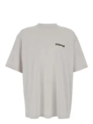 Balenciaga Cotton T-shirt With Logo On Front And Back For - Multicolor