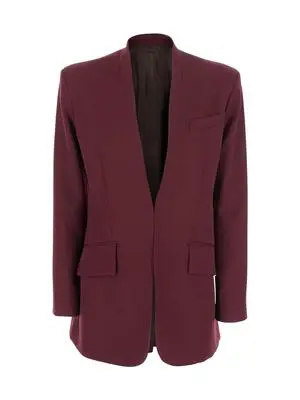 Attico Wool Jacket With Deep Neckline - Multicolor