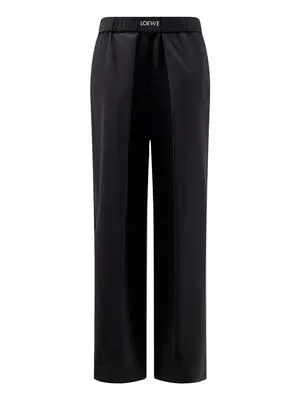 Loewe LOEWE Wool Trousers With Logo Detail Black