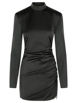 ROTATE BY BIRGER CHRISTENSEN Polyester Satin Mini Dress - Black