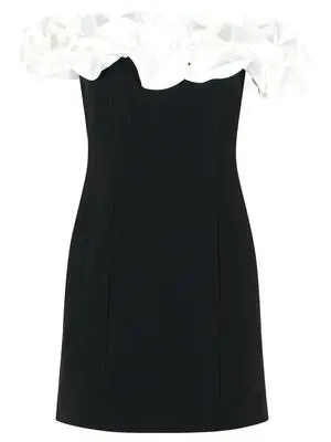 ROTATE BY BIRGER CHRISTENSEN Ruffled Strapless Mini Dress - Black