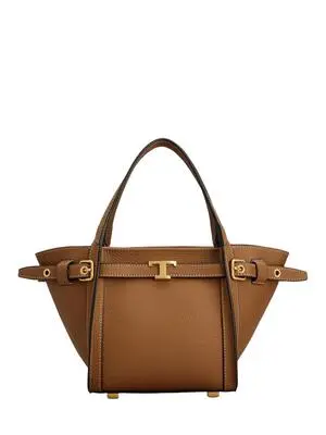 TOD'S T Signature Leather Tote Bag - Multicolor