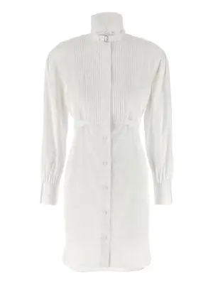 Alexander McQueen Tuxedo Chemisier Dress - White