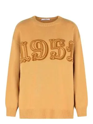 Max Mara Camel Wool Sweater - Cream