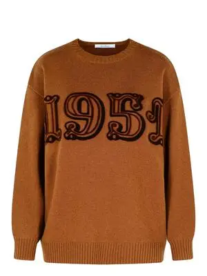 Max Mara MAX MARA Wool And Cashmere Crew Neck Sweater Brown