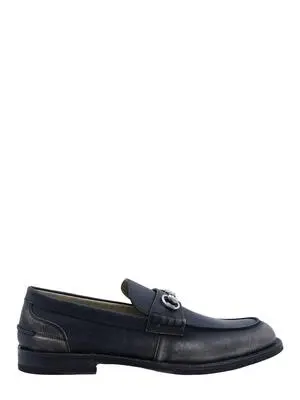 Gucci Horsebit Loafers In Aged Leather - Black