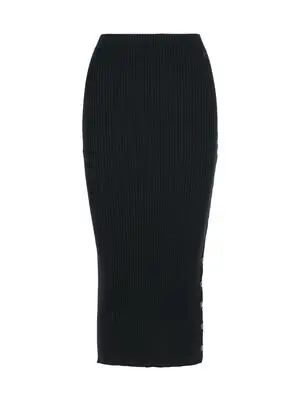 COURREGES Merino Wool Blend Skirt - Black