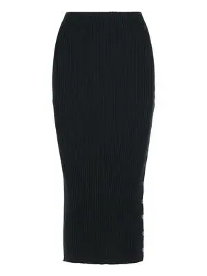 COURREGES Merino Wool Blend Skirt - Black