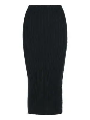 COURREGES Merino Wool Blend Skirt - Black