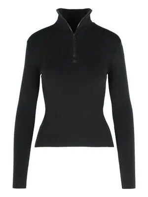 COURREGES Merino Wool Sweater - Black