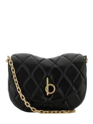 Burberry Leather Rocking Horse Shoulder Bag - Black