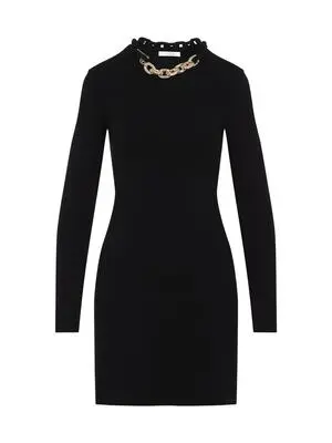 Rabanne Silk Mini Dress - Black