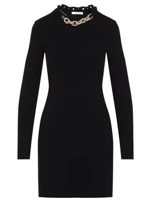 Rabanne Silk Mini Dress - Black