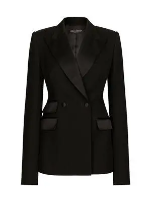 Dolce & Gabbana Tuxedo Virgin Wool And Silk Blazer - Multicolor