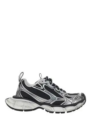 Balenciaga 3xl Metallic Tech Fabric Sneakers - Gray
