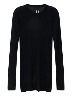 Rick Owens Viscose And Silk Blend T-shirt - Black