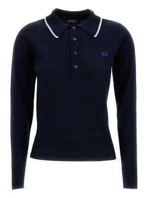 WALES BONNER Long-sleeved John Smedley Polo - Multicolor