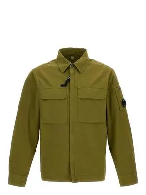 C.P. COMPANY C.P. Company Men Organic Gabardine Zip-Up Overshirt Multicolor
