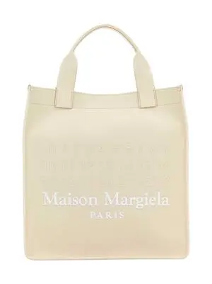 MAISON MARGIELA Ivory Canvas Shopping Bag - White