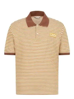 Marni Striped Polo - Brown