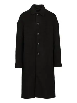 Rick Owens Brad Alpaca And Wool Blend Coat - Black