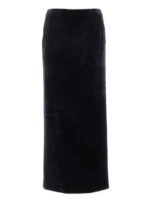Fendi Midnight Velvet Skirt - Blue