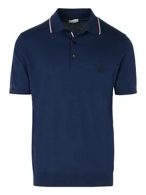 Etro Navy Cotton Polo Shirt - Blue