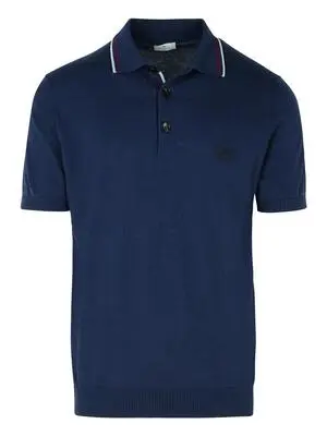 Etro Navy Cotton Polo Shirt - Blue