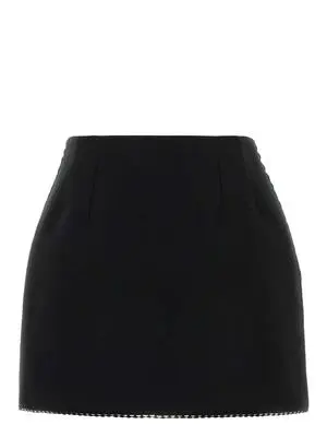 Prada Polyester Blend Mini Skirt - Black