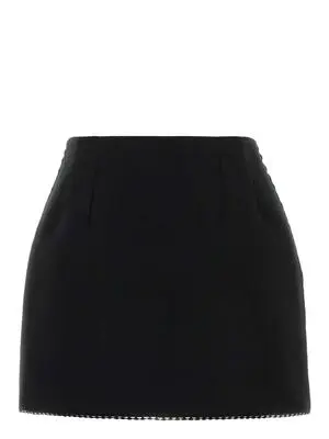 Prada Polyester Blend Mini Skirt - Black