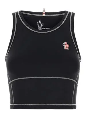 Moncler Stretch Nylon Top - Black