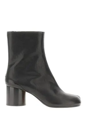 MAISON MARGIELA Tabi Leather Ankle Boots - Black