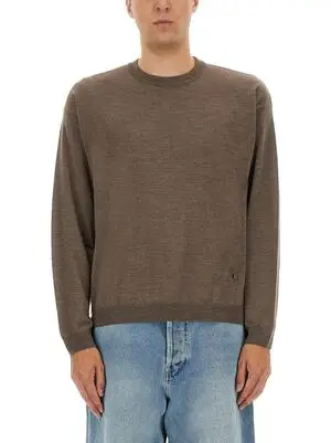 Moschino Wool And Silk Pullover - Brown