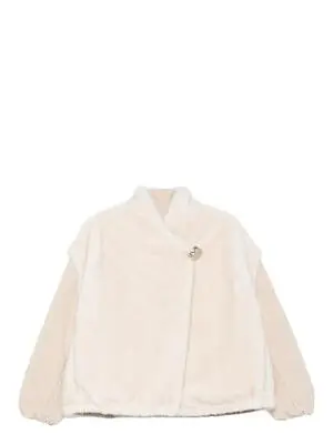 Moncler Faux Fur & Shearling Jacket - Cream
