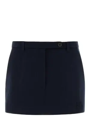 Miu Miu MIU MIU Viscose Blend Mini Skirt Blue