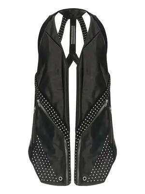 Rick Owens Temple Leather Vest - Black