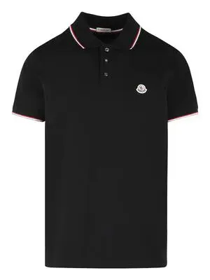 Moncler Cotton Polo Shirt - Black