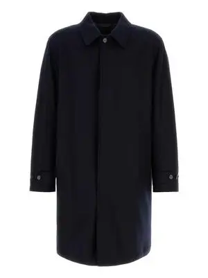 Brioni Stretch Cashmere Long Coat - Blue