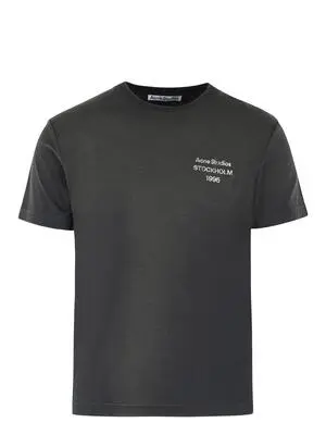 ACNE STUDIOS Acne Studios Faded Black Cotton Blend T-Shirt Men