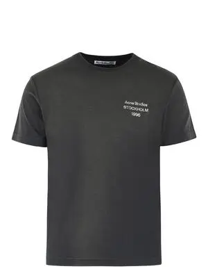 Acne Studios Faded Cotton Blend T-shirt - Black