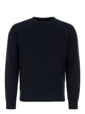 Brioni Midnight Cotton Sweater - Blue