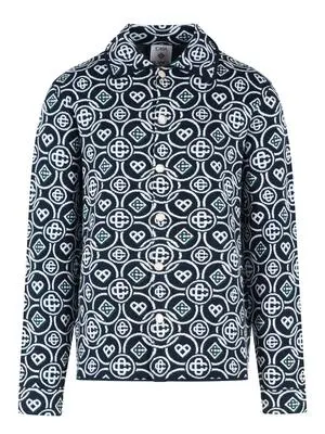 Casablanca Cc Monogram' Navy Cotton Shirt - Blue