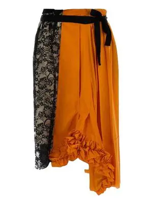 Prada Silk Skirt - Orange
